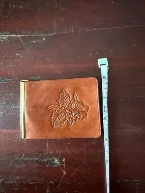 Accessories | Vintage Hand Tooled Leather Folding Money Clip Wallet ...